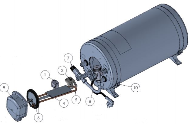 Indel Webasto Isotemp boiler Basic en Slim onderdelen