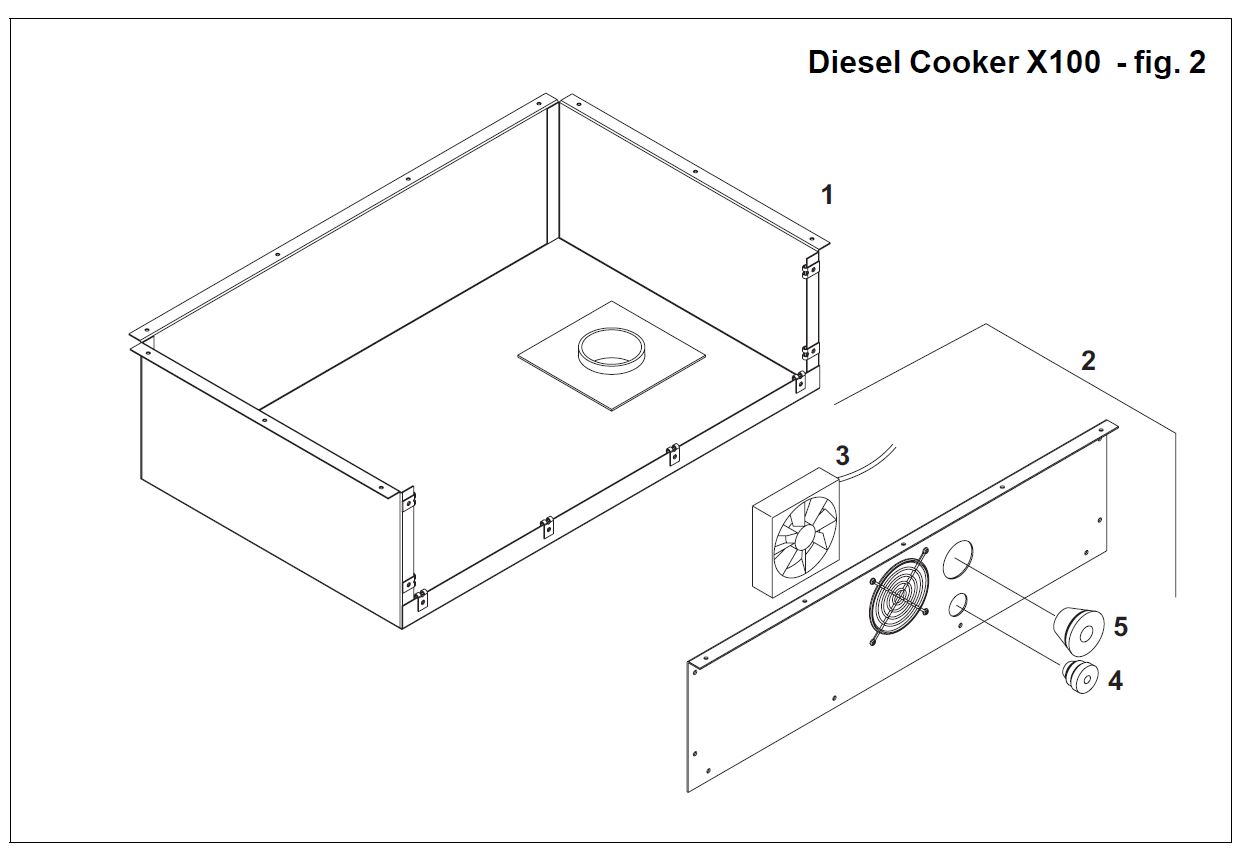 Webasto Diesel Cooker X100 onderdelen
